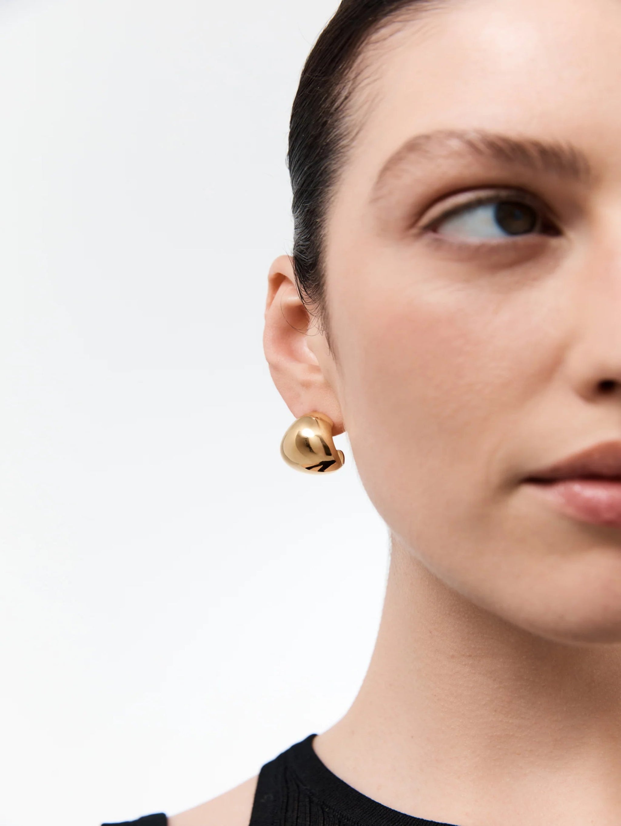 Fold Hoops - Large - Gold
